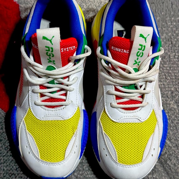 Puma | Shoes | Puma Rsx White Blue Red And Yellow | Poshmark